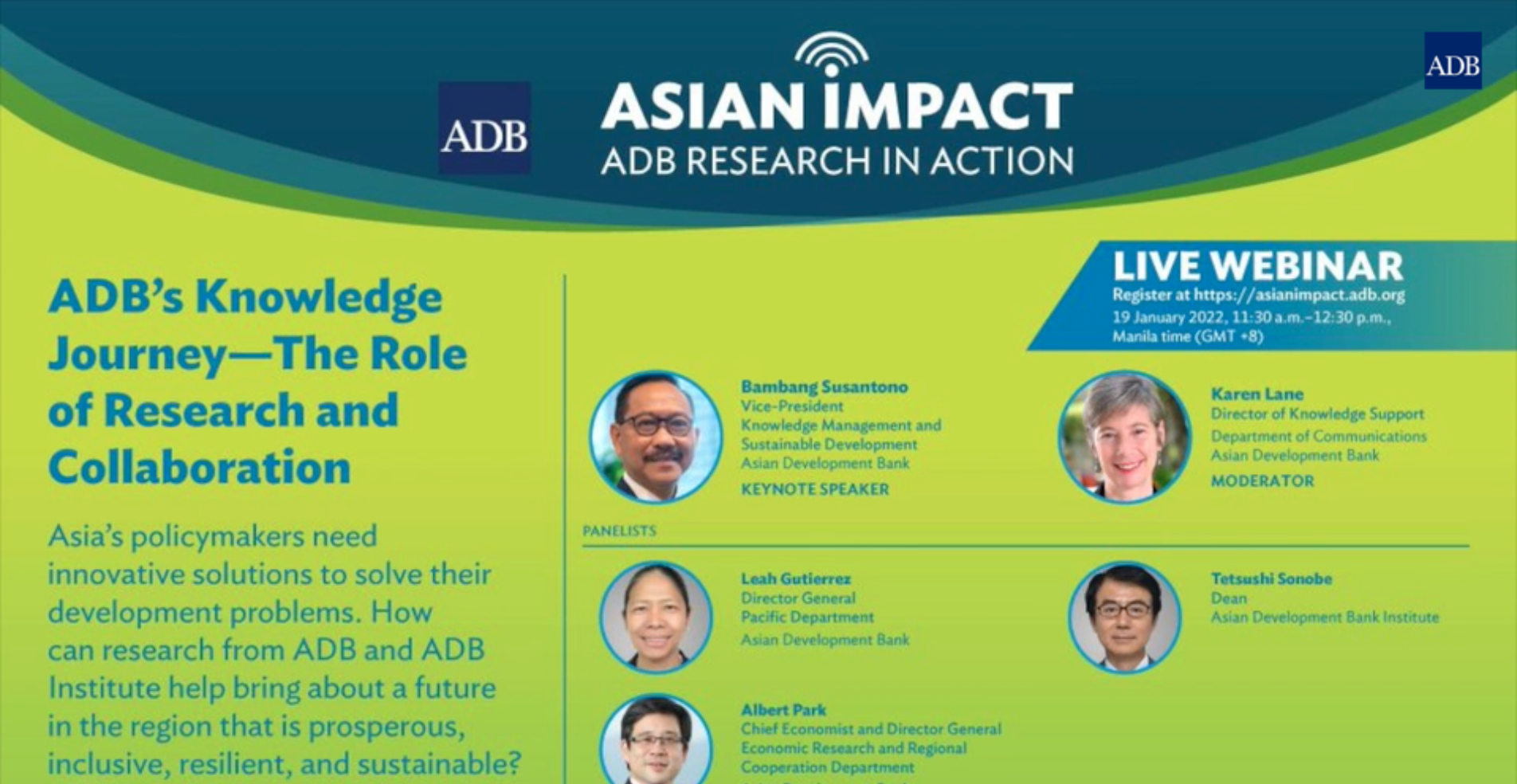 ADB’s Knowledge Journey - The Role of Research and Collaboration | ADB Knowledge Events